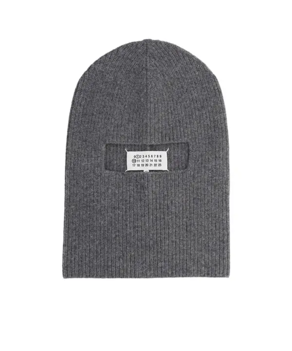 MAISON MARGIELA Logo-patch Ribbed Beanie Hat