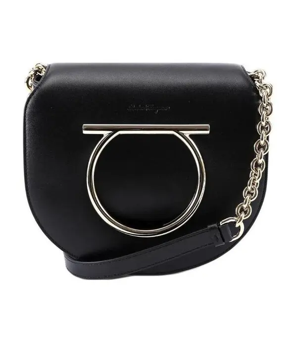 FERRAGAMO Logo Saddle Shoulder Bag