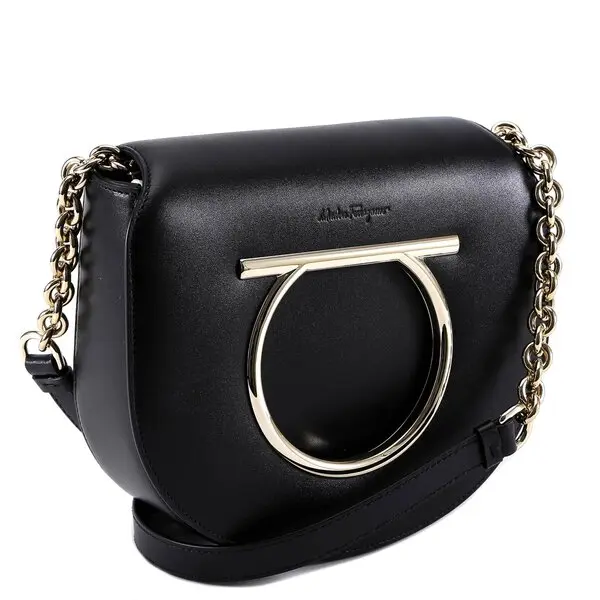 FERRAGAMO Logo Saddle Shoulder Bag