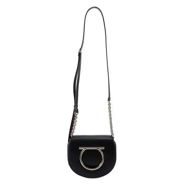 FERRAGAMO Logo Saddle Shoulder Bag