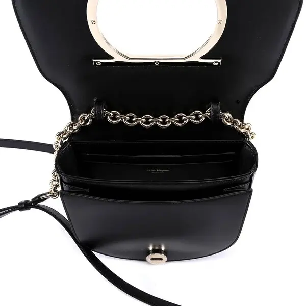 FERRAGAMO Logo Saddle Shoulder Bag