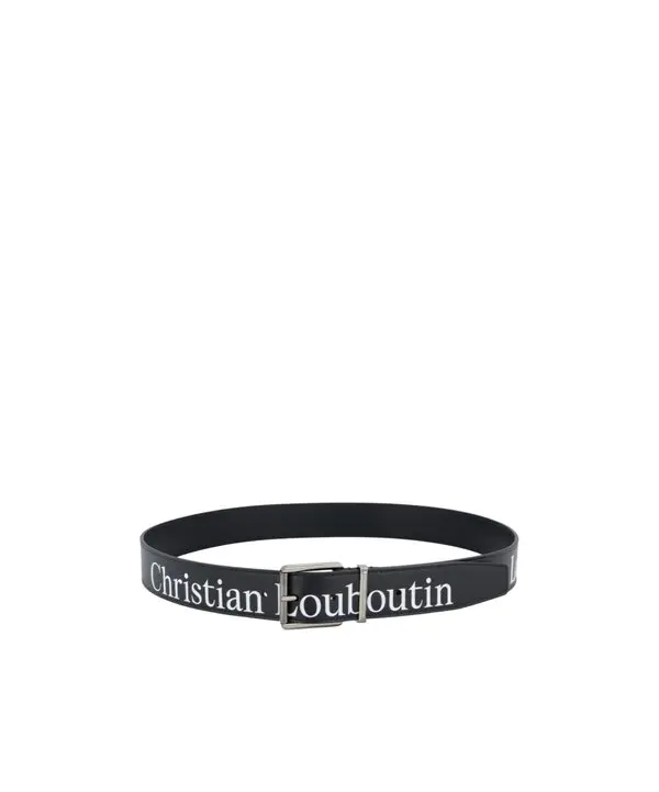 CHRISTIAN LOUBOUTIN Logo-print Leather Belt