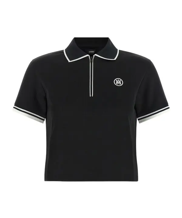 Amiri Cropped Zip Polo Shirt