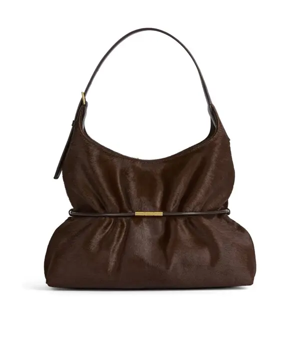 Balmain Sphynx Medium Bag In Pony-effect Leather
