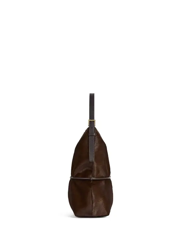 Balmain Sphynx Medium Bag In Pony-effect Leather