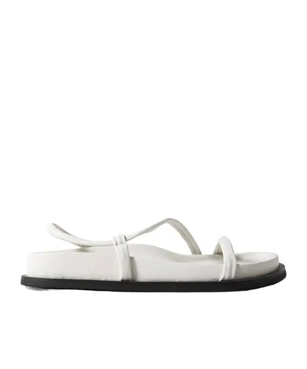 ST. AGNI Twist Leather Slingback Sandals - No