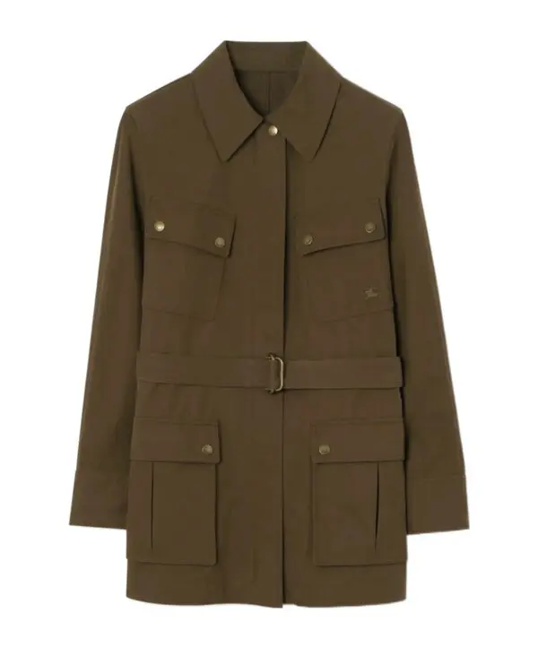 Burberry Gabardine Safari Jacket - Juniper Green