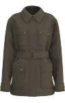 Burberry Gabardine Safari Jacket With Belted Waist