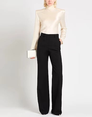 Sportmax Solid Color Wide-leg Pants - Black