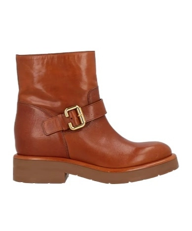 Chloé Motorcycle Ankle Boots - Brown