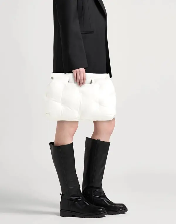 MAISON MARGIELA Quilted Detachable Handbag - White