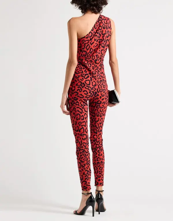 Dolce & Gabbana Leopard-print One-shoulder Jumpsuit
