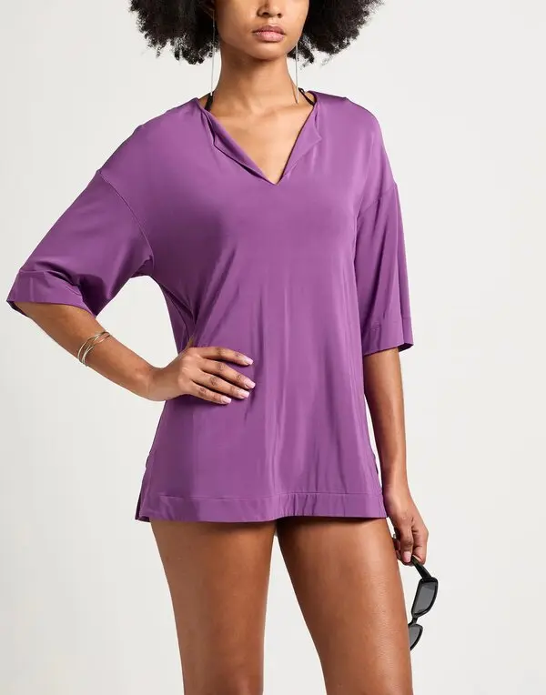 Max Mara Comfortable Solid Color Stretch T-shirt