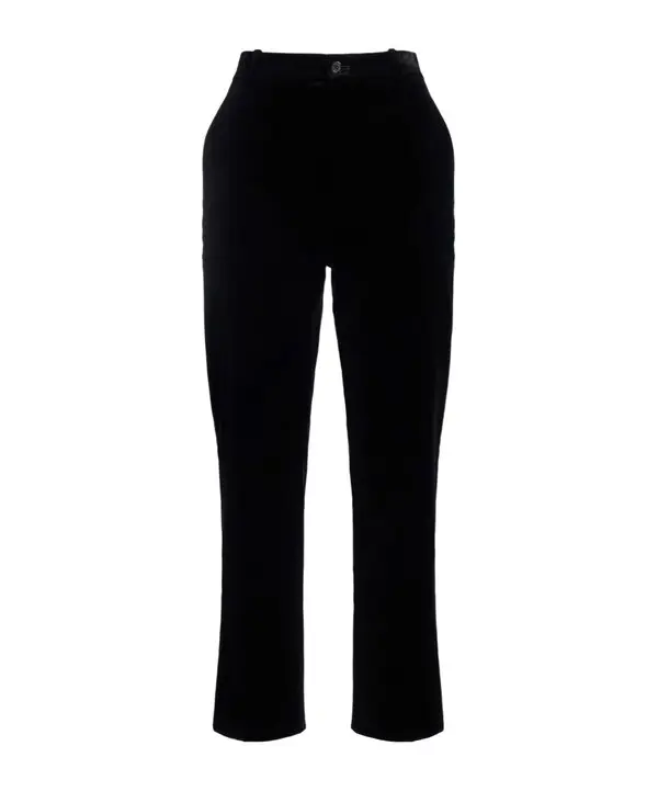 Saint Laurent Velvet Straight Leg Trousers