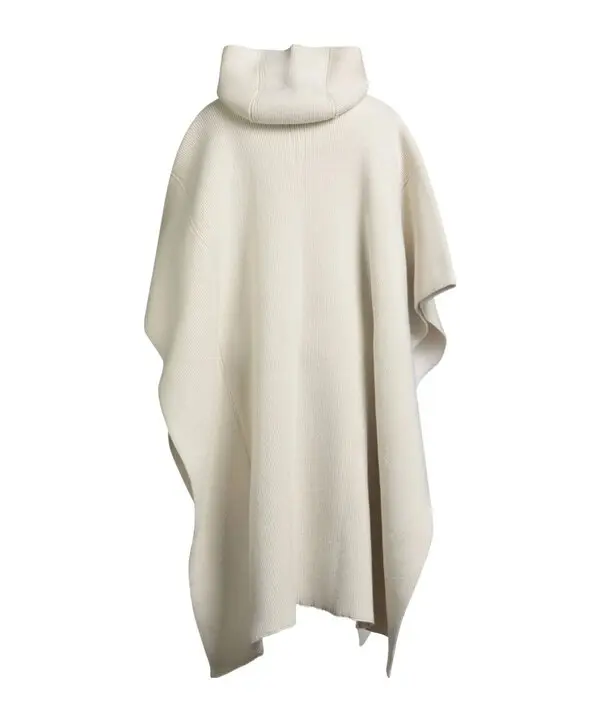 Rick Owens Two-tone Wool Cloak - White