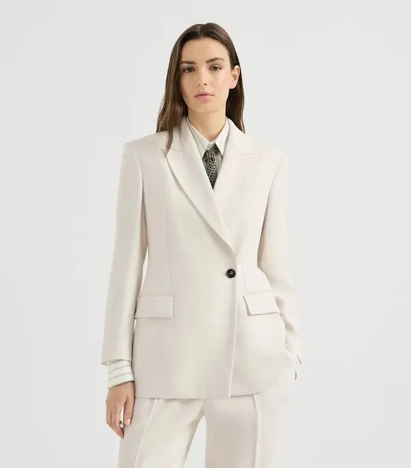 Brunello Cucinelli Comfort Viscose Couture Twill Blazer