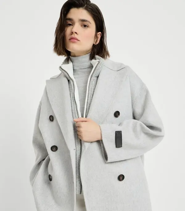 Brunello Cucinelli Cashmere Beaver Pea Coat