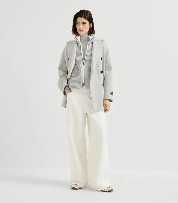 Brunello Cucinelli Cashmere Beaver Pea Coat