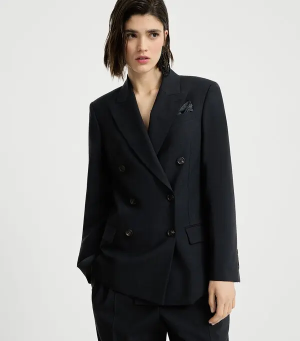 Brunello Cucinelli Wool-blend Double-breasted Jacket