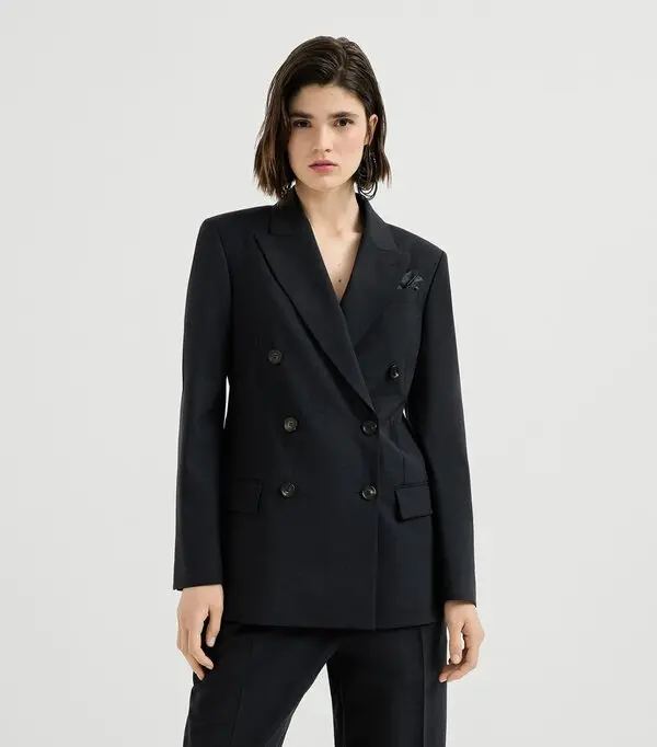 Brunello Cucinelli Wool-blend Double-breasted Jacket