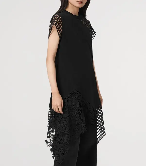 ALLSAINTS Zala Cotton Mesh Dress