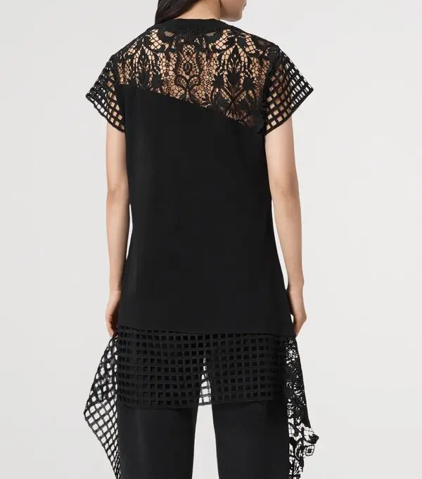 ALLSAINTS Zala Cotton Mesh Dress
