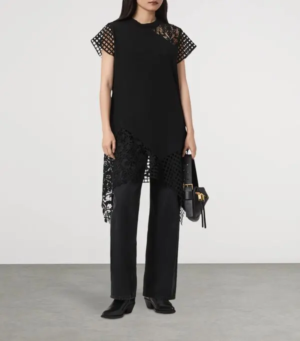 ALLSAINTS Zala Cotton Mesh Dress