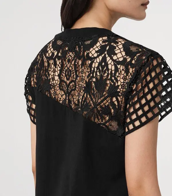 ALLSAINTS Zala Cotton Mesh Dress