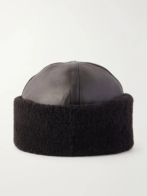 Nour Hammour Shearling Beanie - Brown