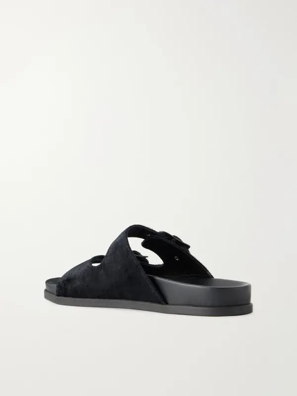 ANCIENT GREEK SANDALS Selestia Velvet Sandals - Black