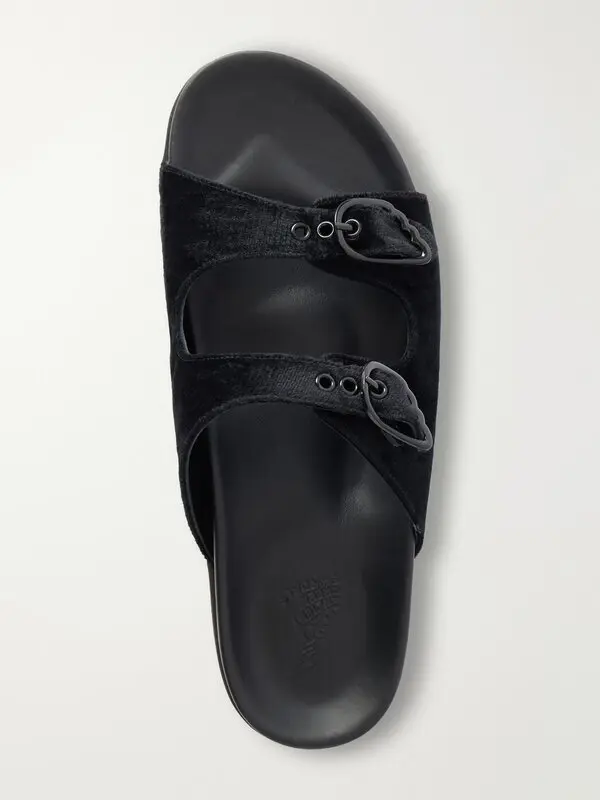 ANCIENT GREEK SANDALS Selestia Velvet Sandals - Black
