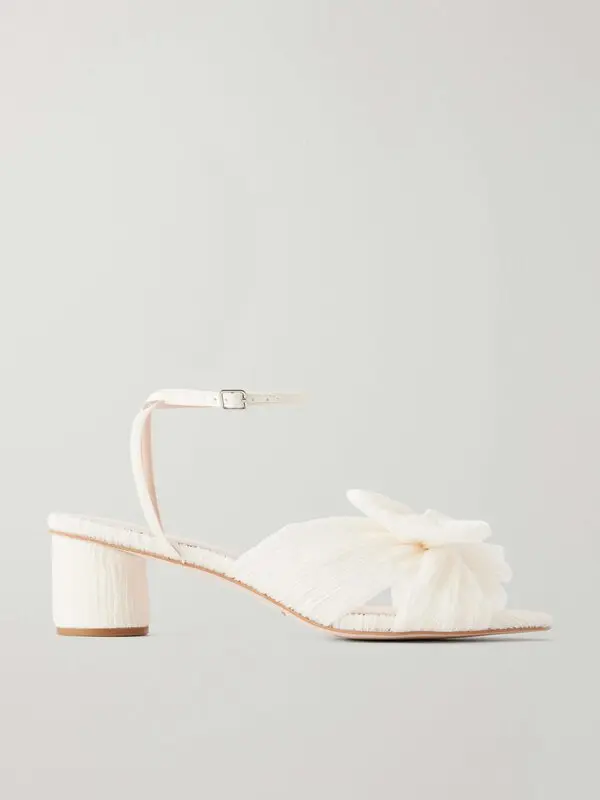 LOEFFLER RANDALL Dahlia Bow-detailed Organza Sandals