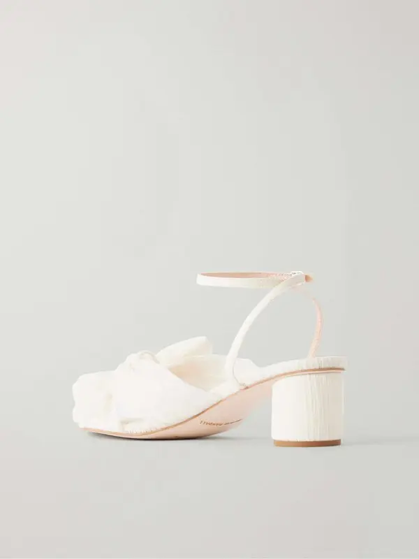 LOEFFLER RANDALL Dahlia Bow-detailed Organza Sandals