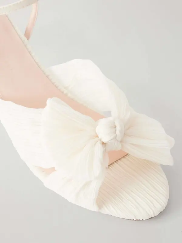 LOEFFLER RANDALL Dahlia Bow-detailed Organza Sandals