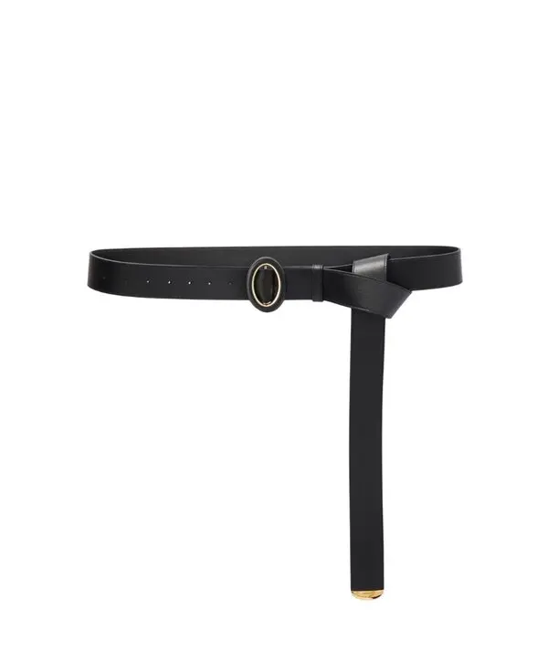 Givenchy Leather Belt With Oval Buckle - Black