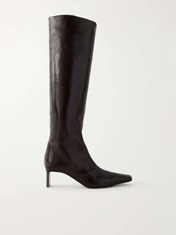 Khaite Ona 55 Knee-high Leather Boots - Brown