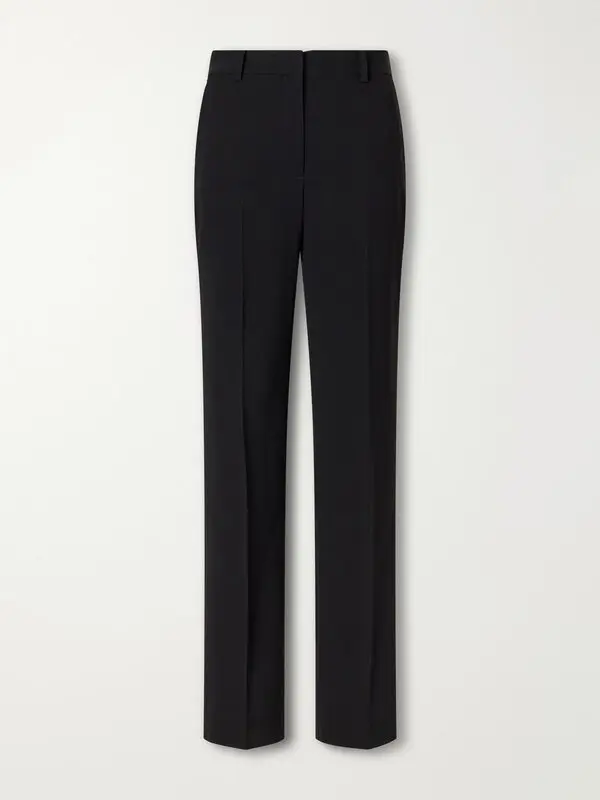 Theory Crepe Straight-leg Pants - Black