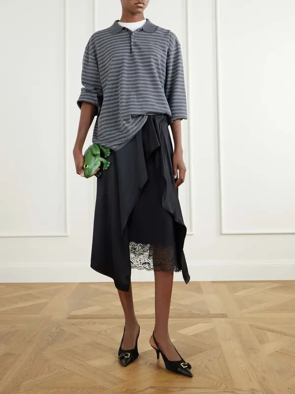 JW Anderson Buckled Leather-trimmed Suede Slingback Pumps