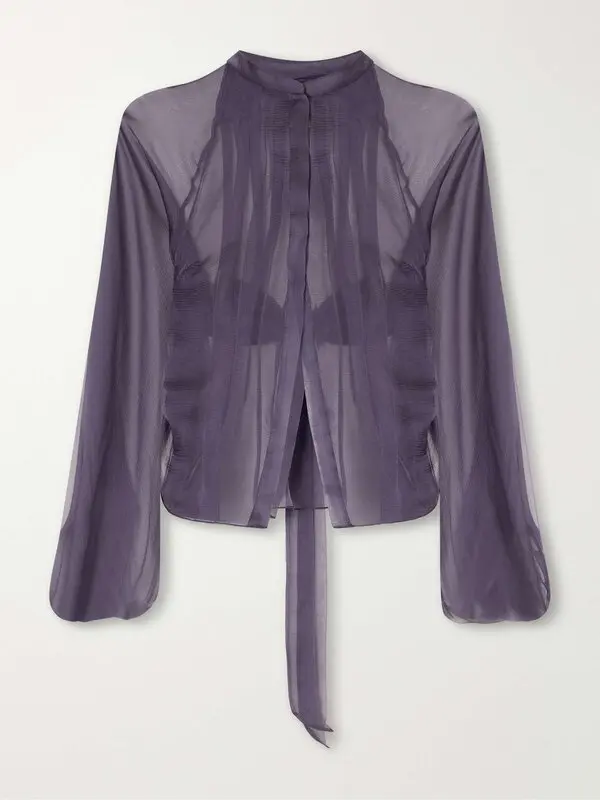PAULINE DUJANCOURT Alyona Cut-out Silk Blouse