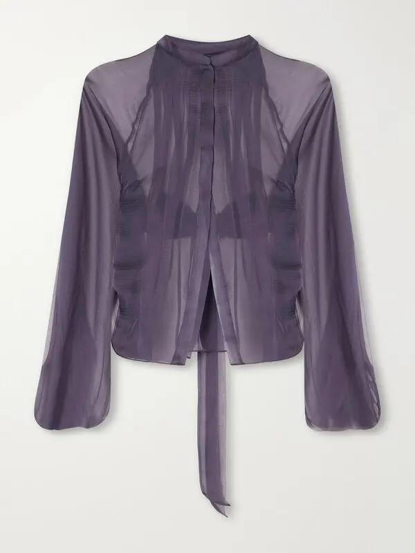 PAULINE DUJANCOURT Alyona Silk Blouse - Purple