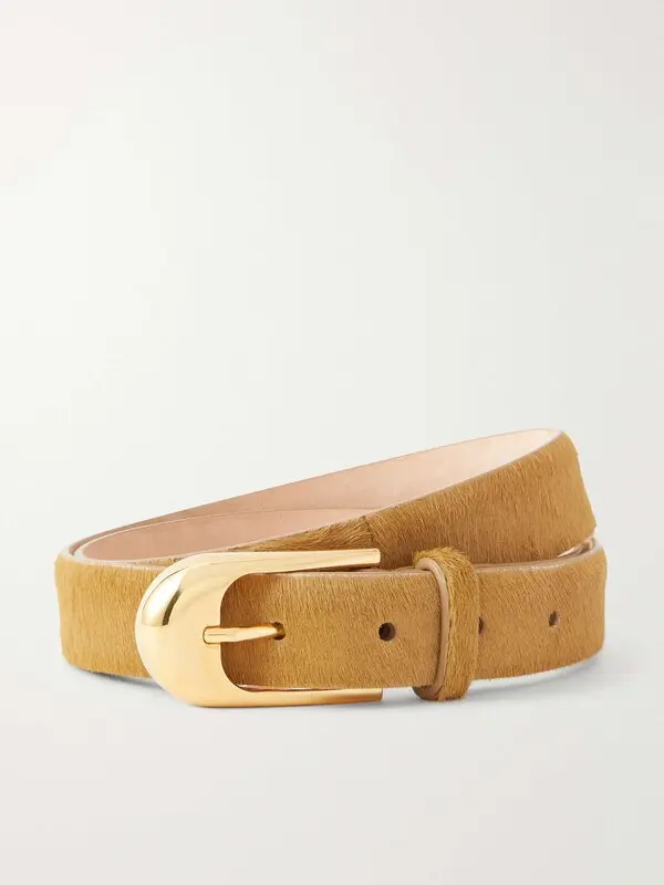 Khaite Dome Leather Belt - Chartreuse