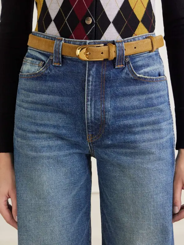 Khaite Dome Leather Belt
