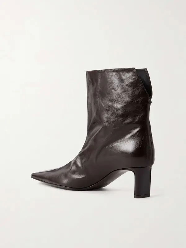 Khaite Ona 55 Leather Ankle Boots