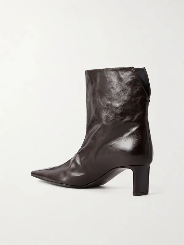 Khaite Ona 55 Leather Ankle Boots