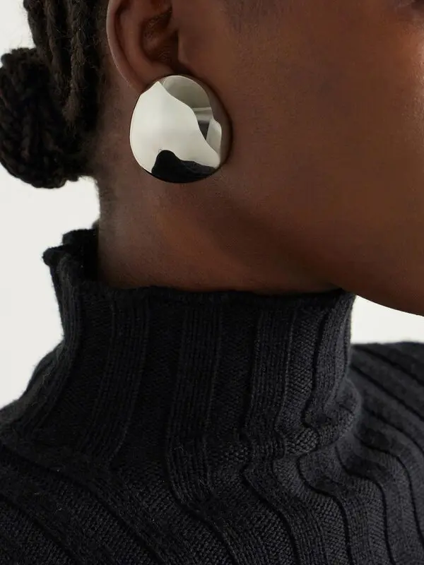 Alaïa Dome-tone Earrings - Silver