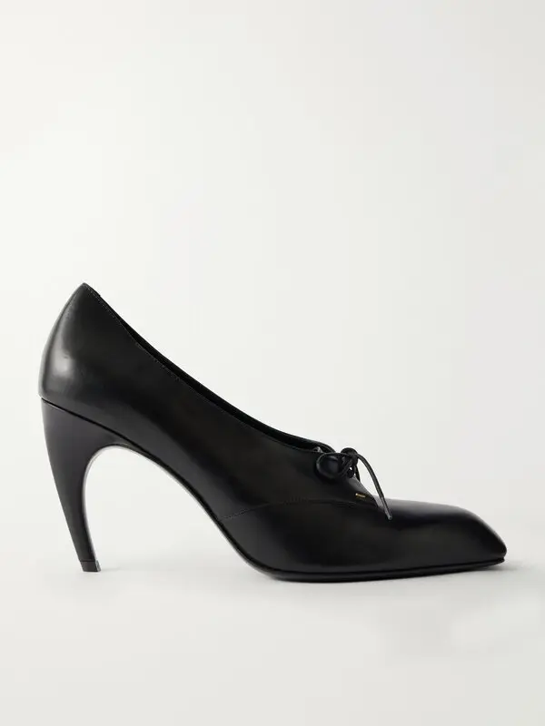 Khaite Leather Lace-up Pumps - Black