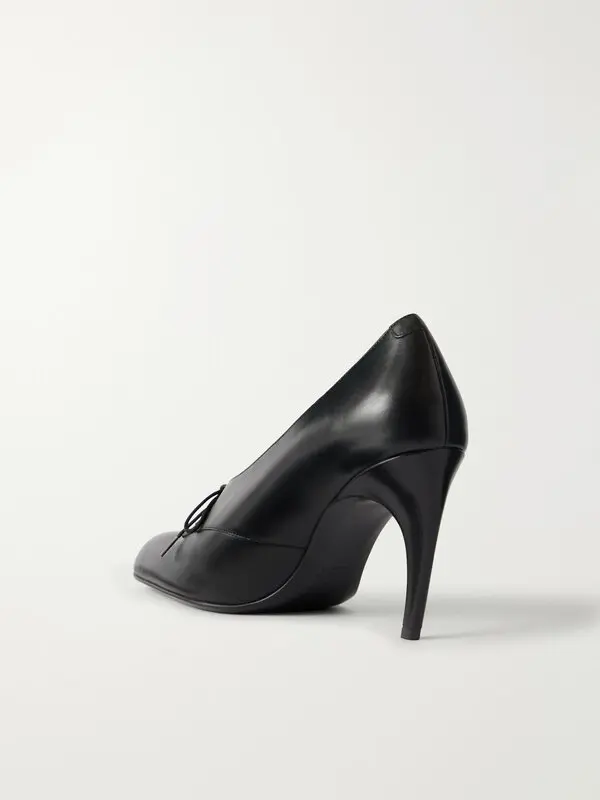 Khaite Leather Lace-up Pumps - Black
