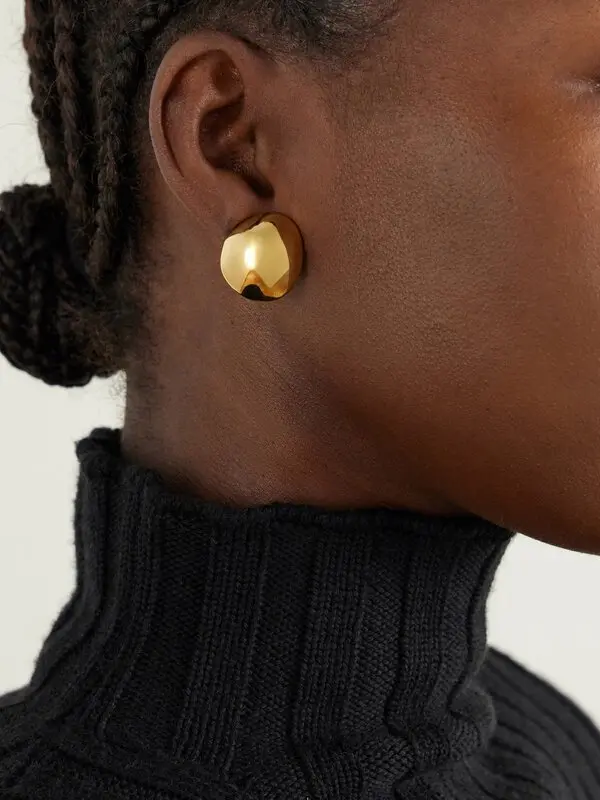 Alaïa Dome Earrings - Gold