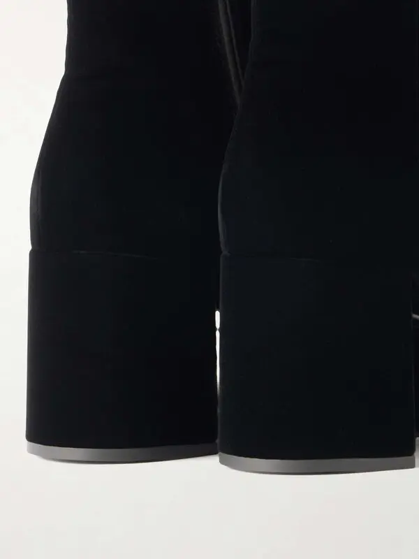 GIANVITO ROSSI Sally Velvet Ankle Boots