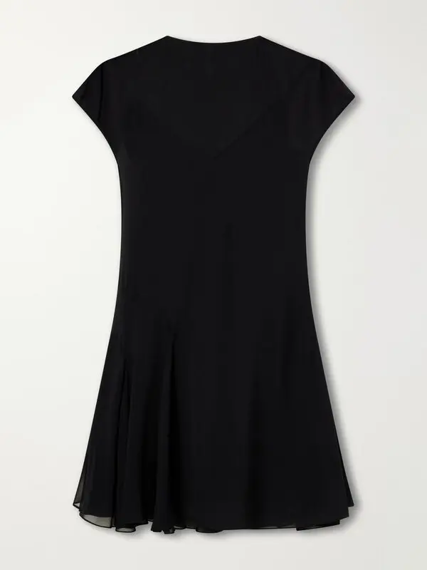 Khaite Scarla Silk-chiffon Mini Dress - Black